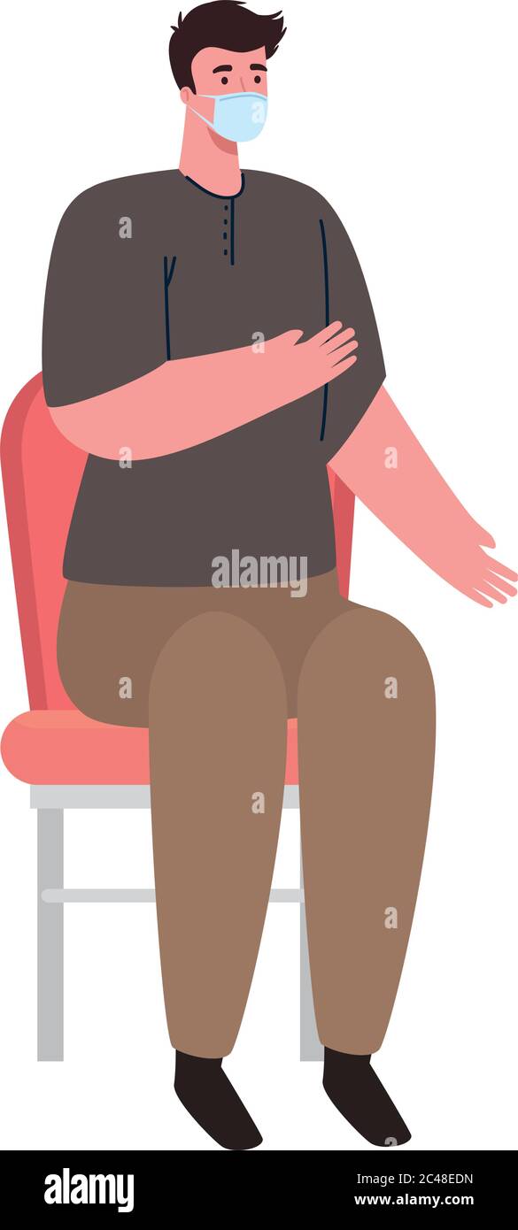 Resting against chair Stock Vector Images - Alamy