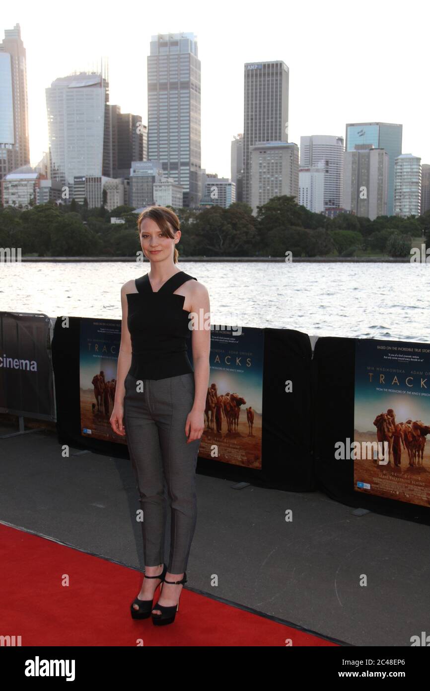 Mia Wasikowska arrives on the red carpet for the St George Openair ...