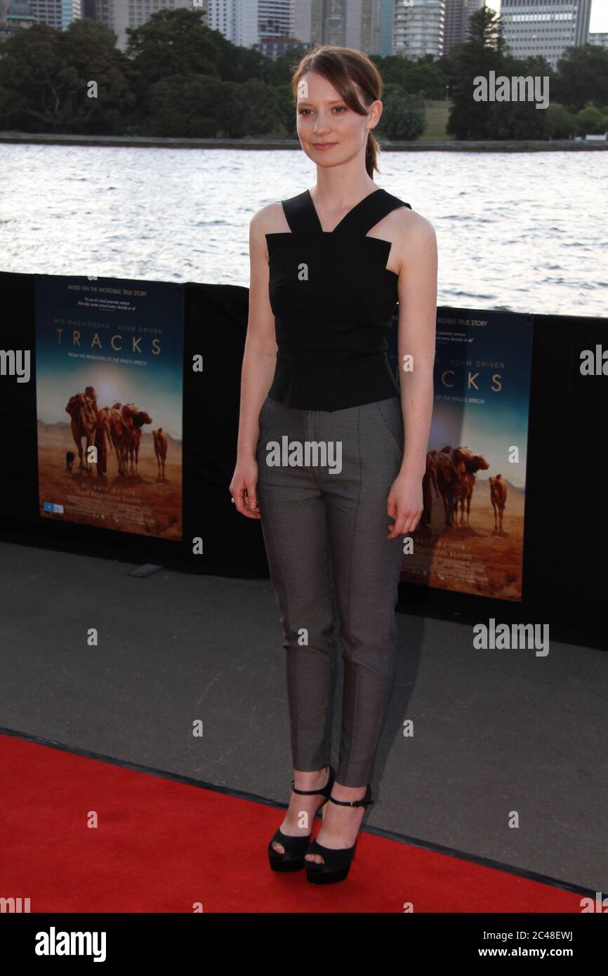Mia Wasikowska arrives on the red carpet for the St George Openair ...