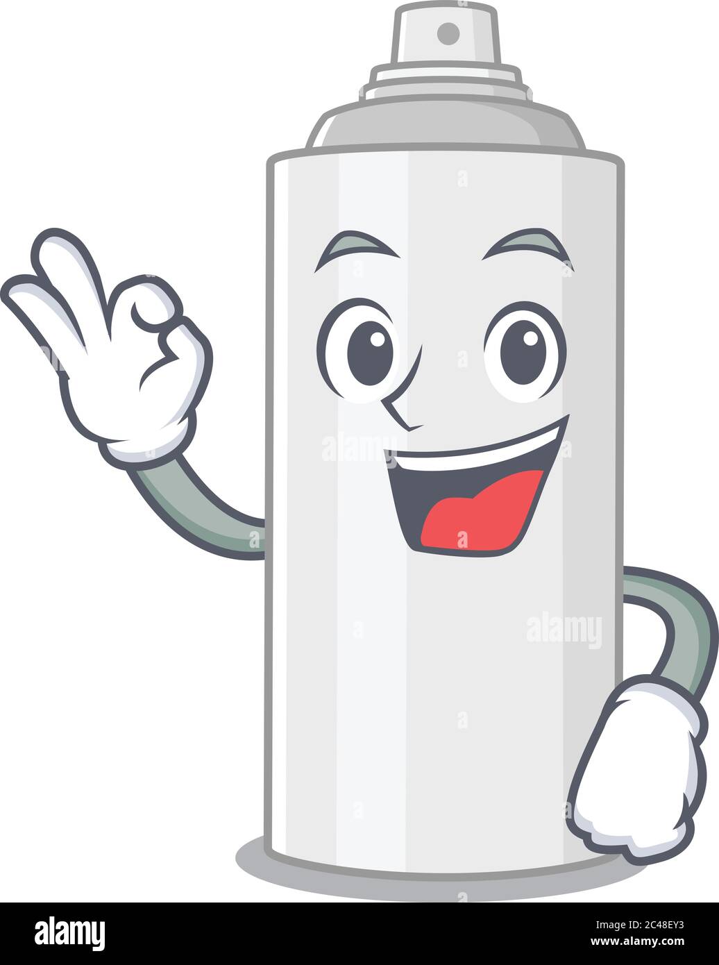 Hair spray cartoon mascot design with Okay finger poses Stock Vector ...