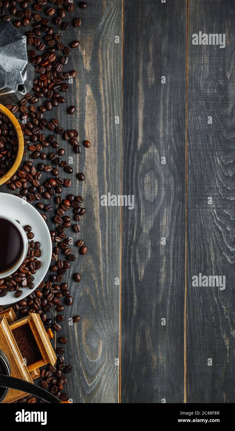 enjoy of drink coffee background concept with copyspace Stock Photo - Alamy