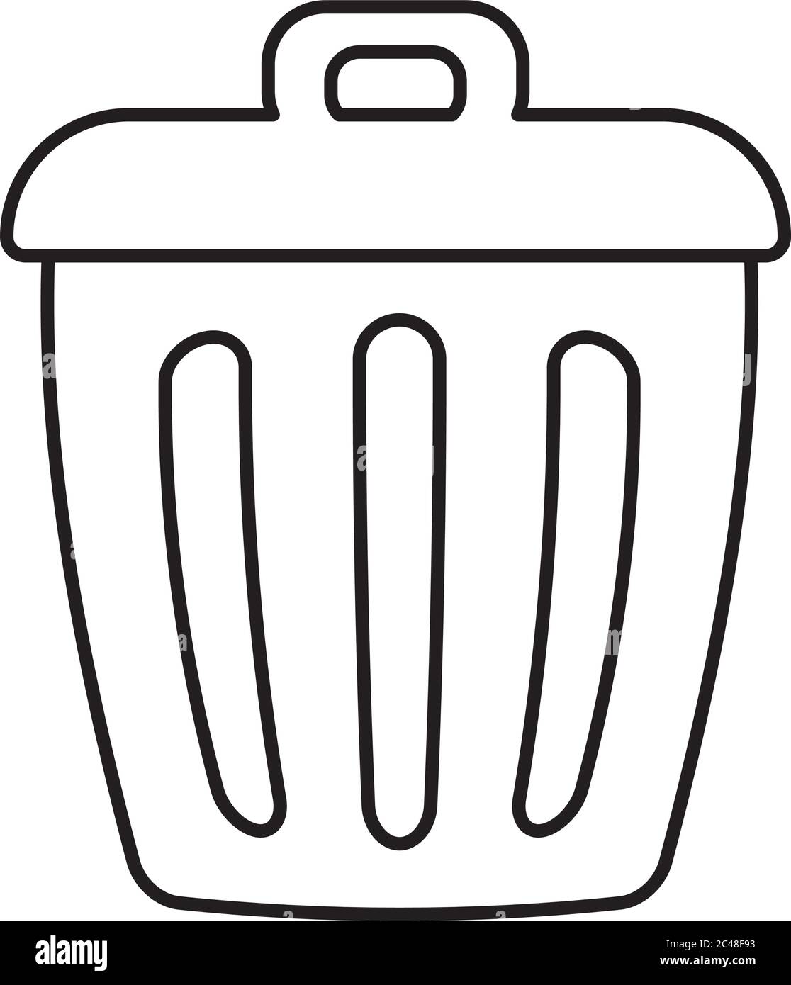 Trash line style icon design, Waste garbage ecology save green natural ...