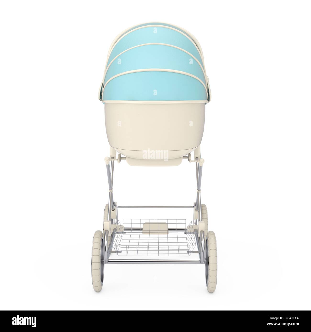 Modern Blue Baby Carriage, Stroller, Pram on a white background. 3d ...