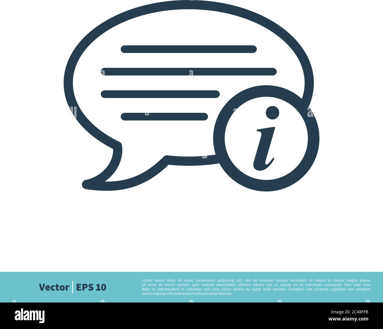 Speech Bubble Information Icon Vector Logo Template Illustration Design ...