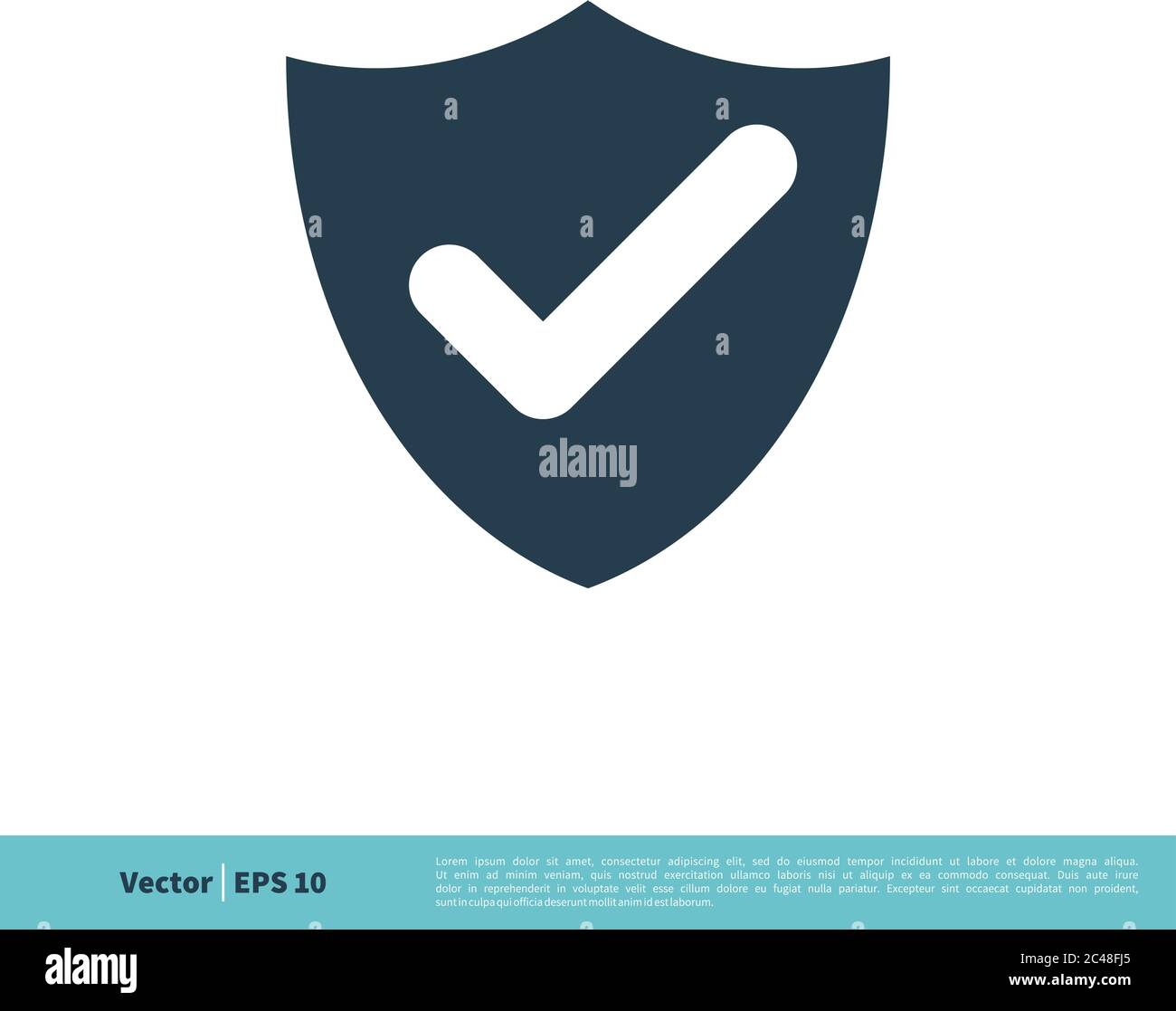 Check Mark Shield Icon Vector Logo Template Illustration Design. Vector ...