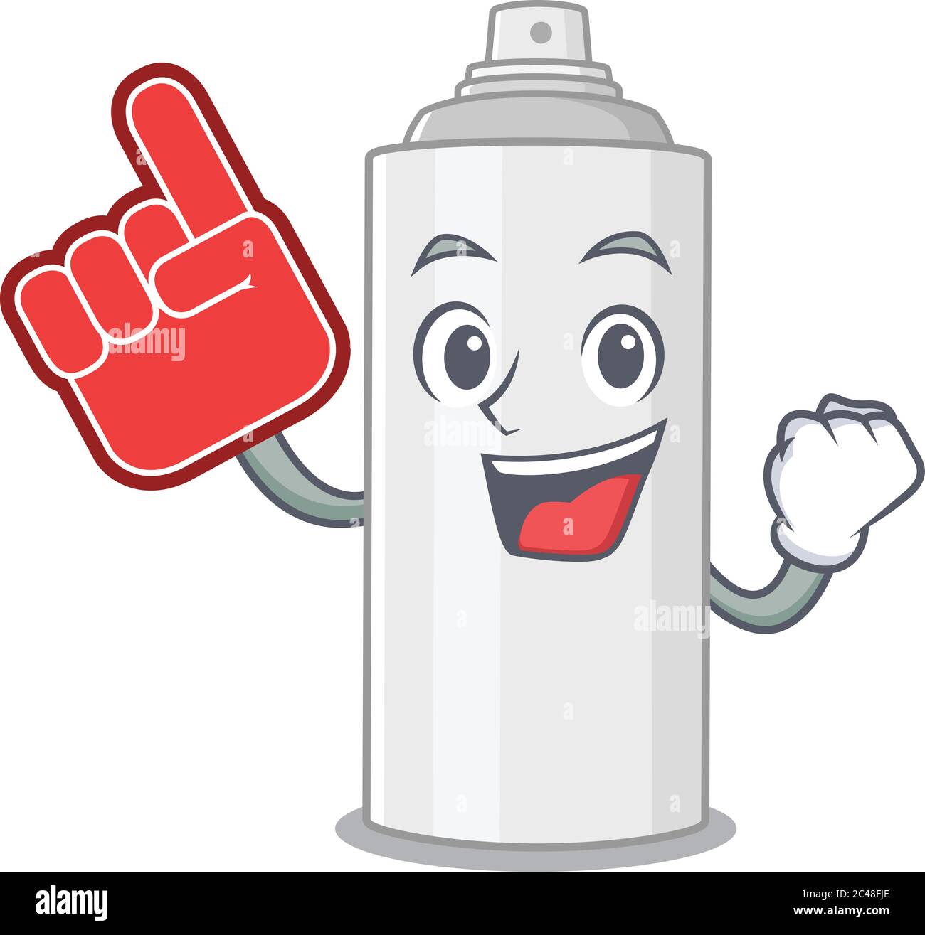 Hair spray in cartoon picture design with Foam finger Stock Vector ...