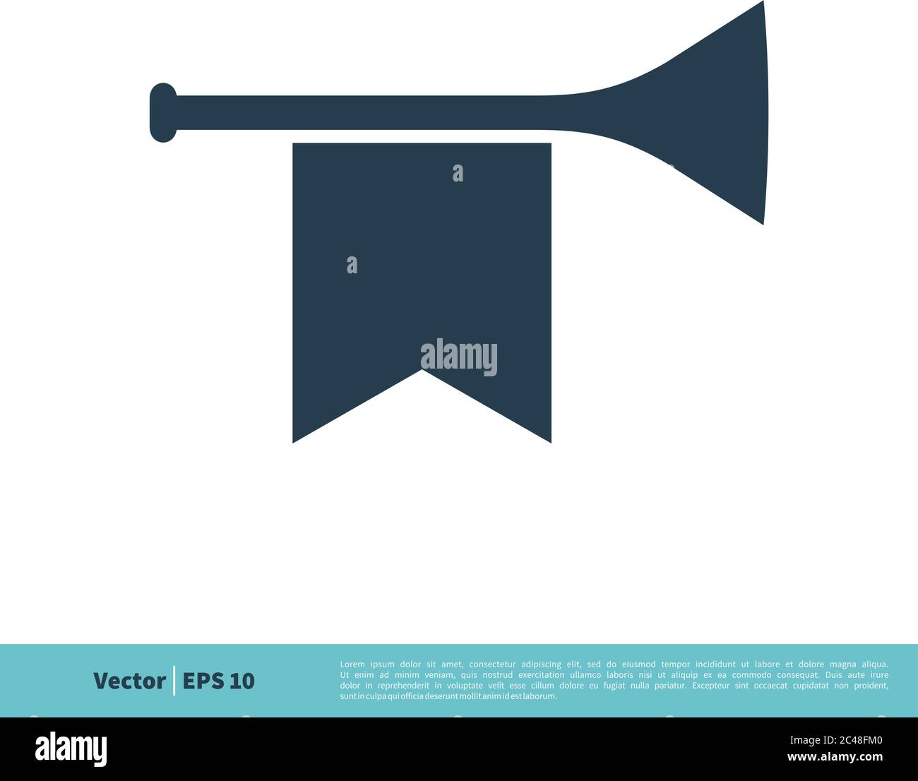 Trumpet Icon Vector Logo Template Illustration Design. Vector EPS 10 ...