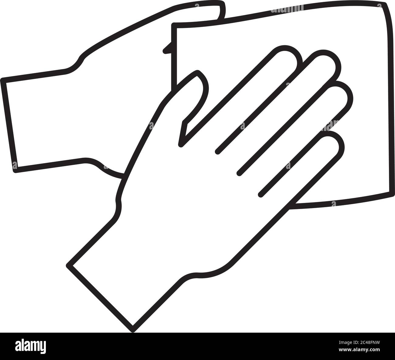 hands with rag line style icon design, Cleaning service wash home and ...