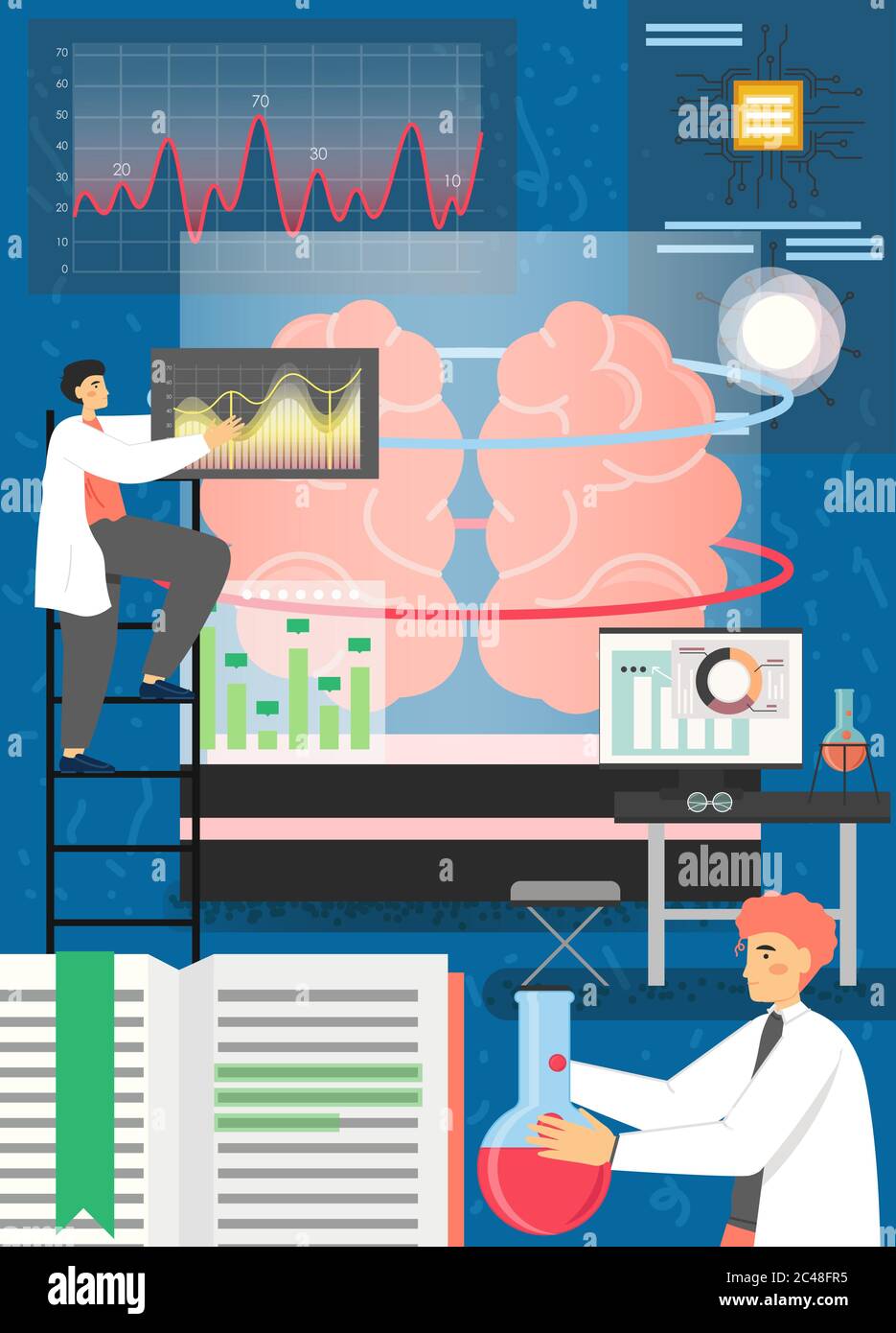 Artificial intelligence technology vector poster design template Stock ...