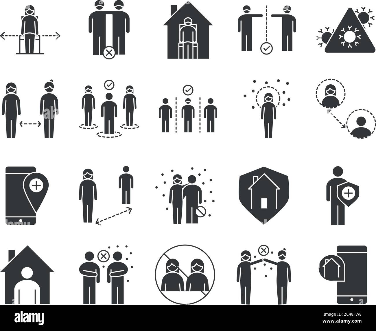 covid 19 coronavirus social distancing prevention, outbreak spreading ...