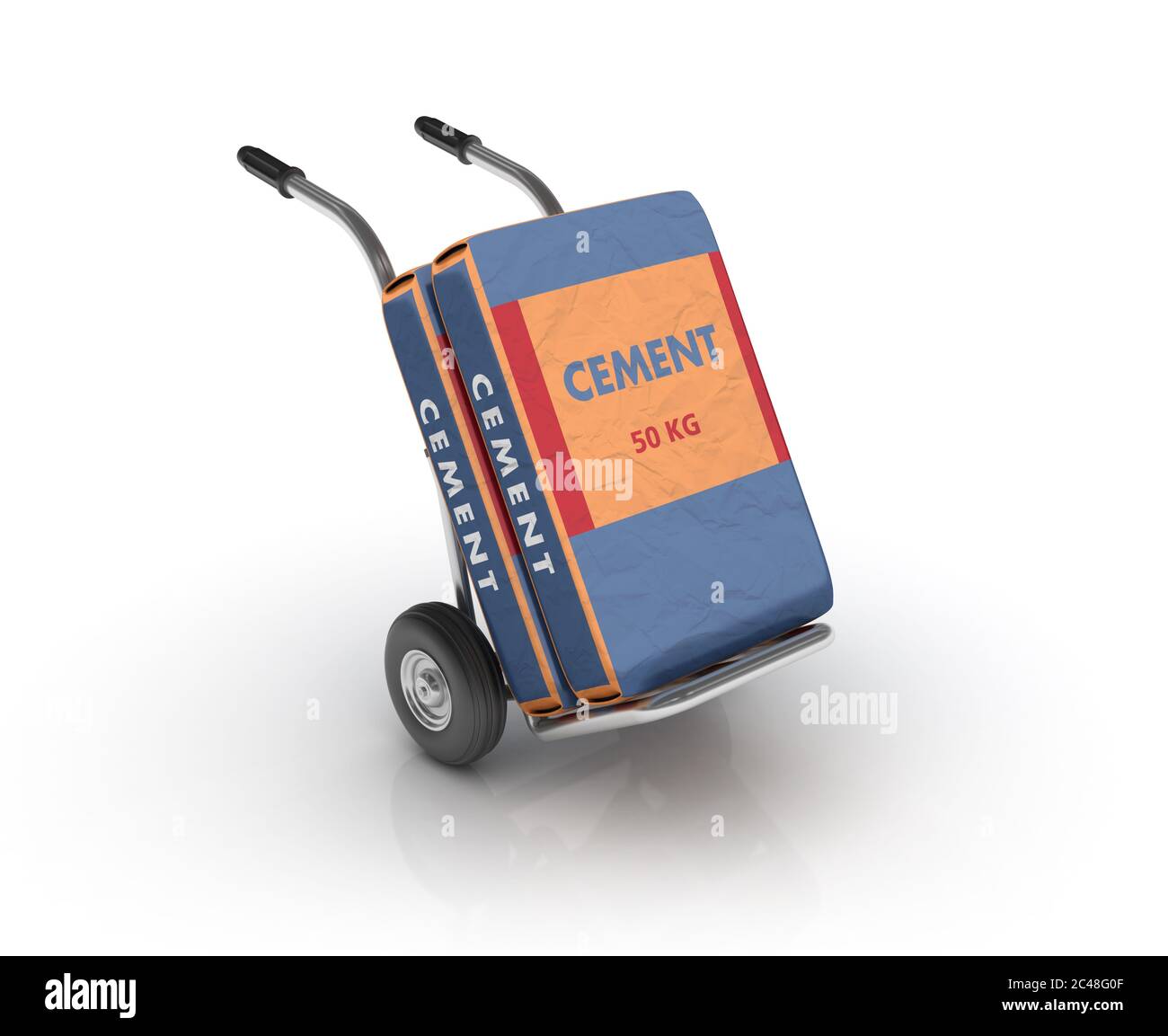 3D rendering illustration of 50kg cement boxes Stock Photo - Alamy