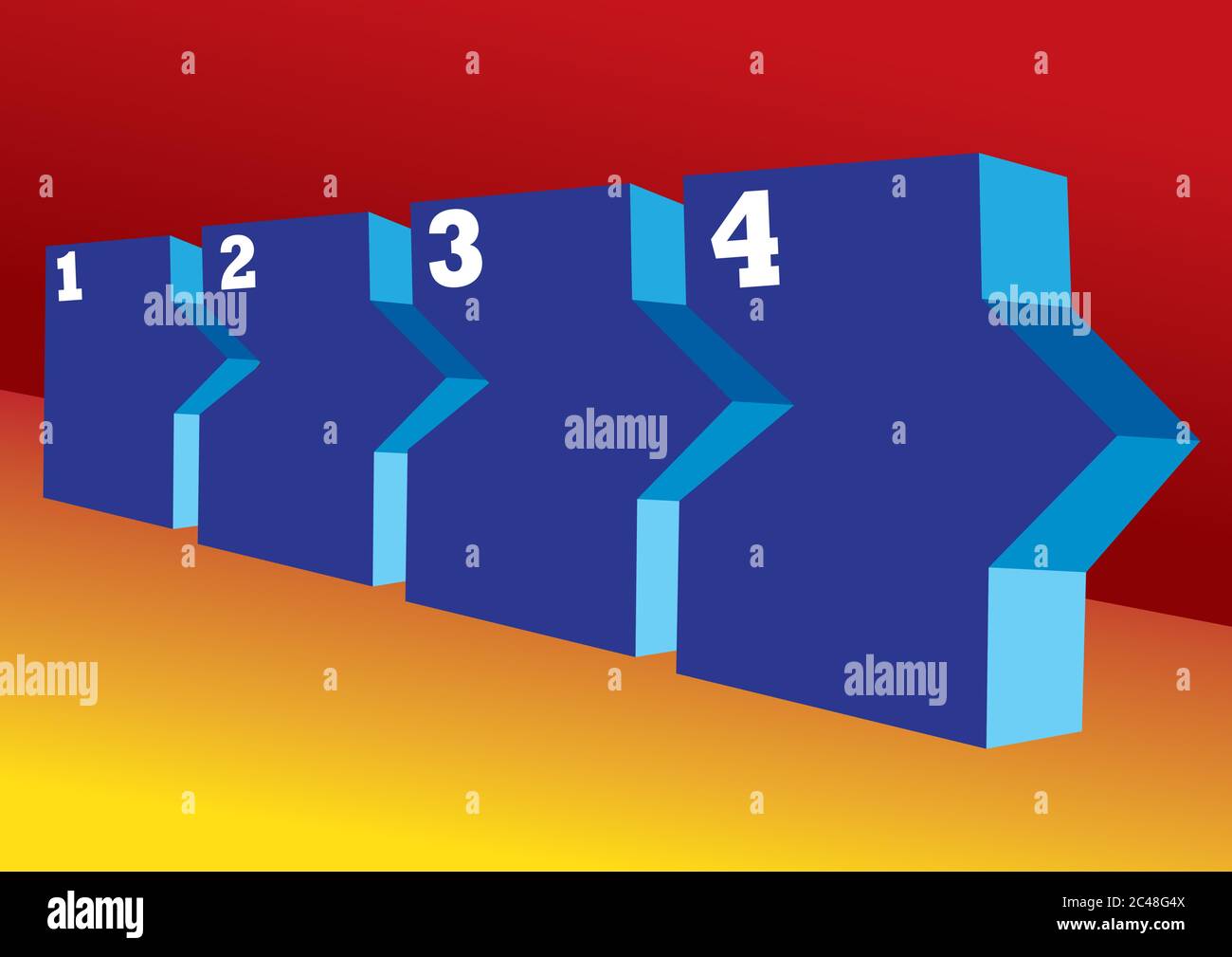 Vector illustration of an arrow with numbers layout Stock Vector Image ...