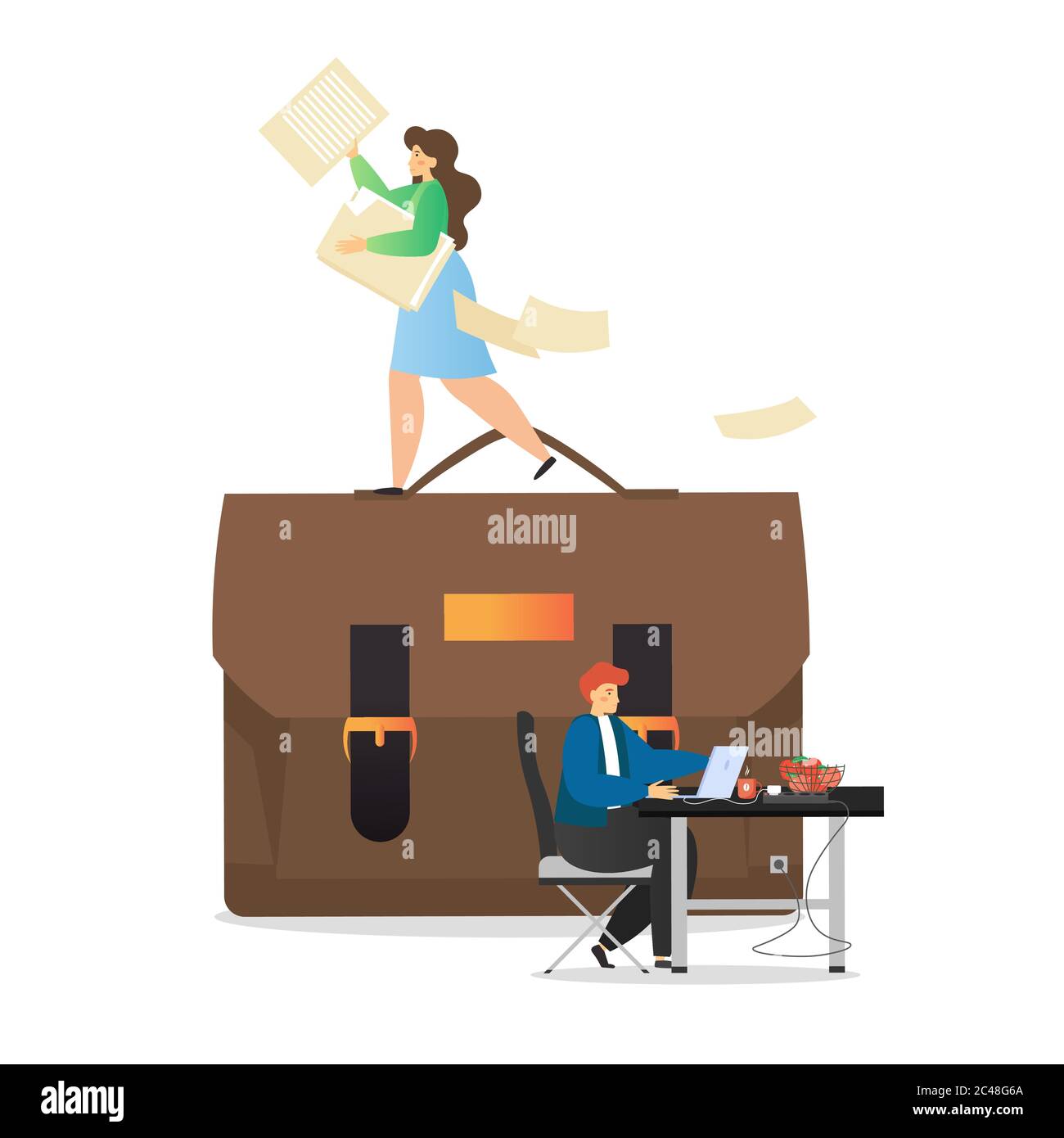 Office people daily routine, vector flat illustration Stock Vector ... Office people daily routine, vector flat illustration Stock Vector ...