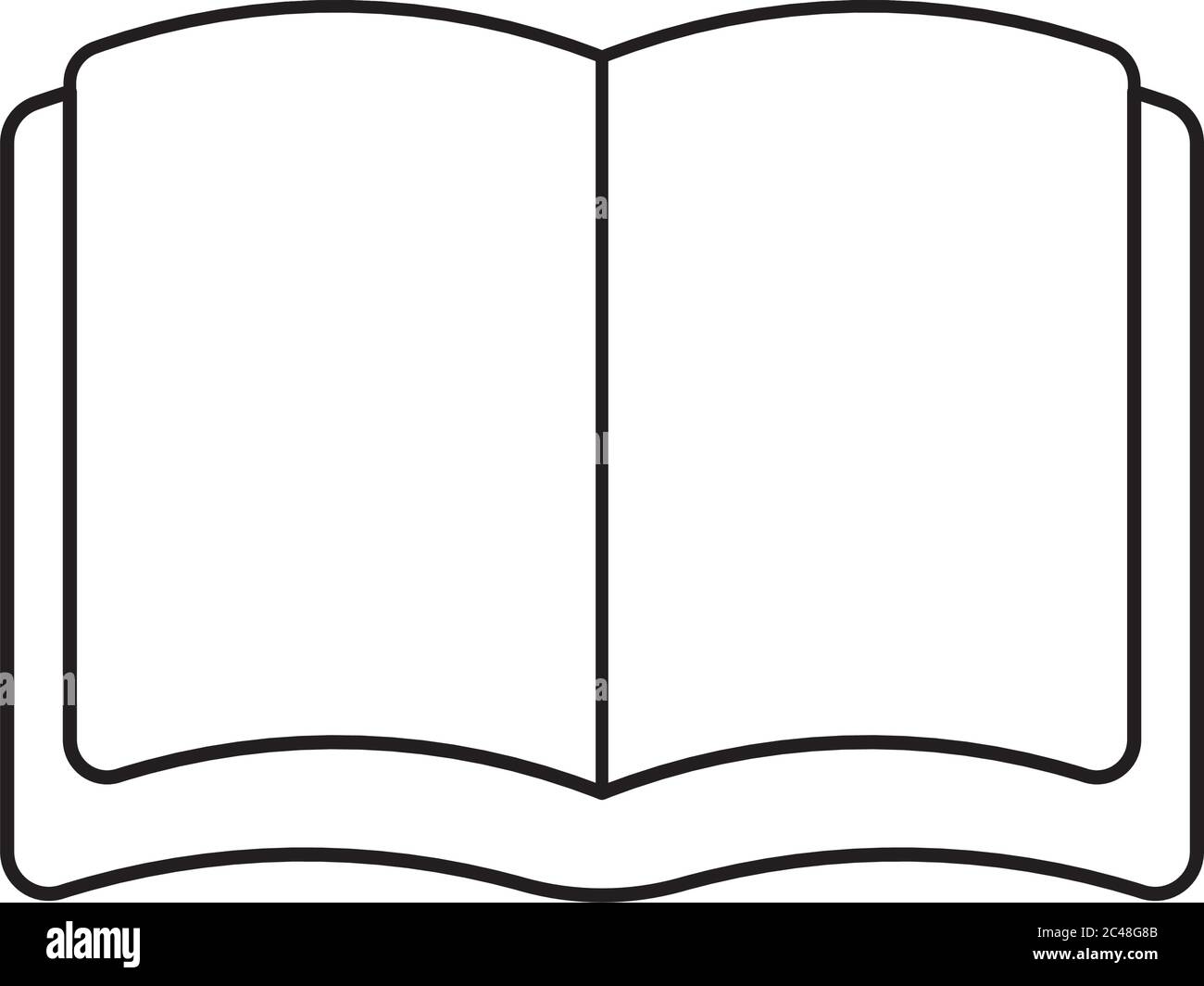 book line style icon design, Education literature and read theme Vector ...