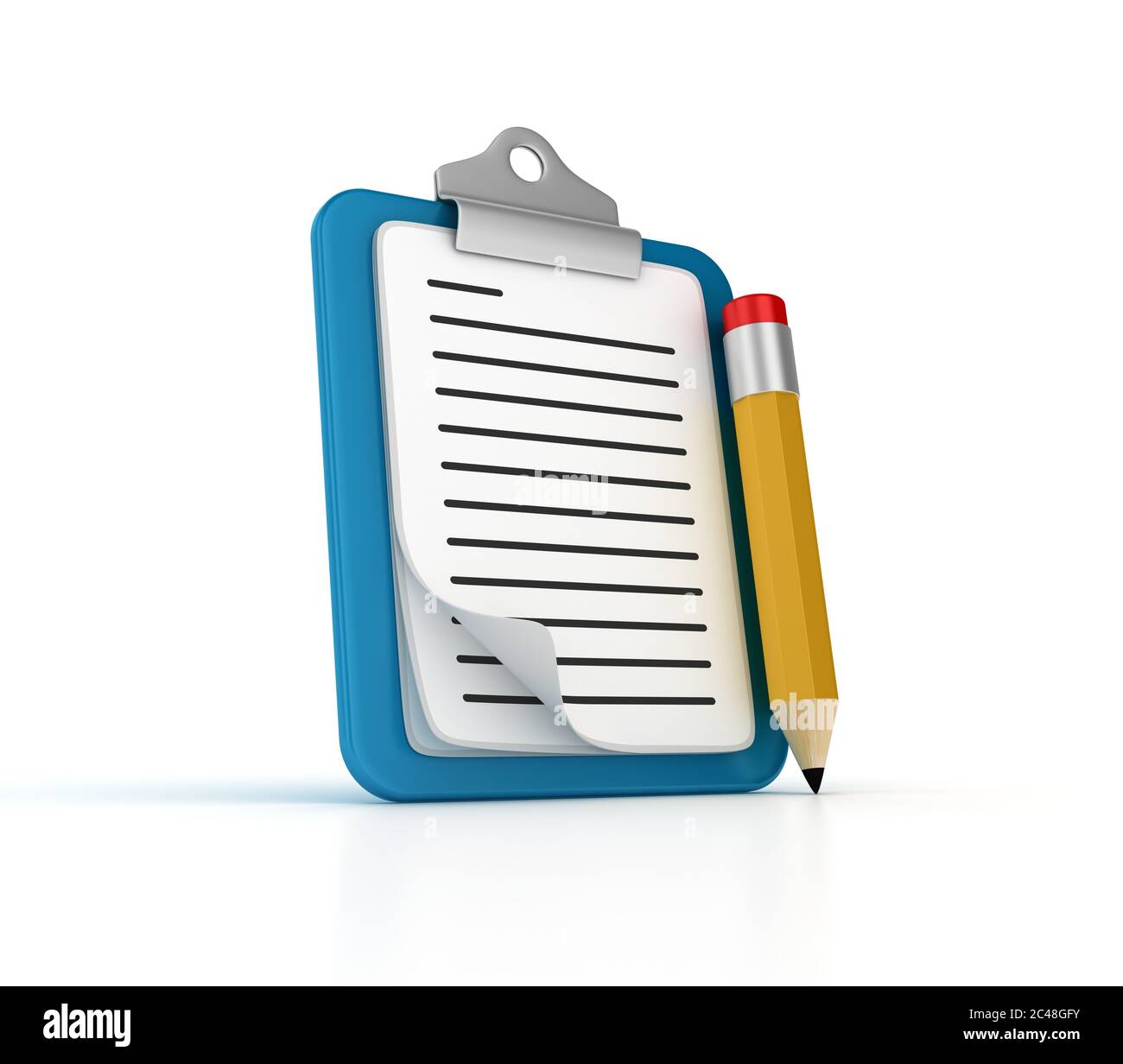 Illustration of a clipboard isolated on the white background - the ...