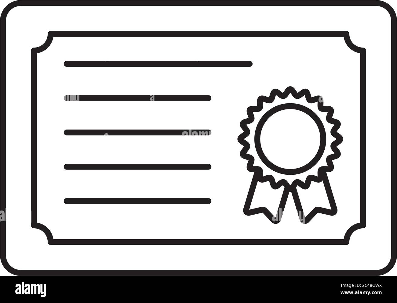 diploma line style icon design, University education school college ...