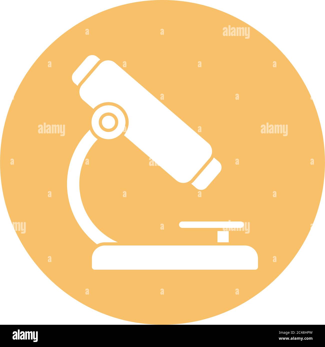 Microscope block style icon design, Chemistry science laboratory ...