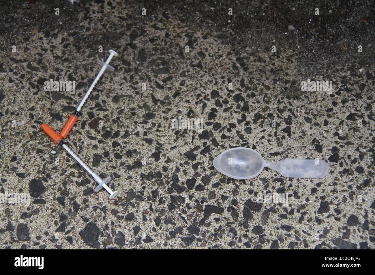 Evidence of drug use Stock Photo - Alamy