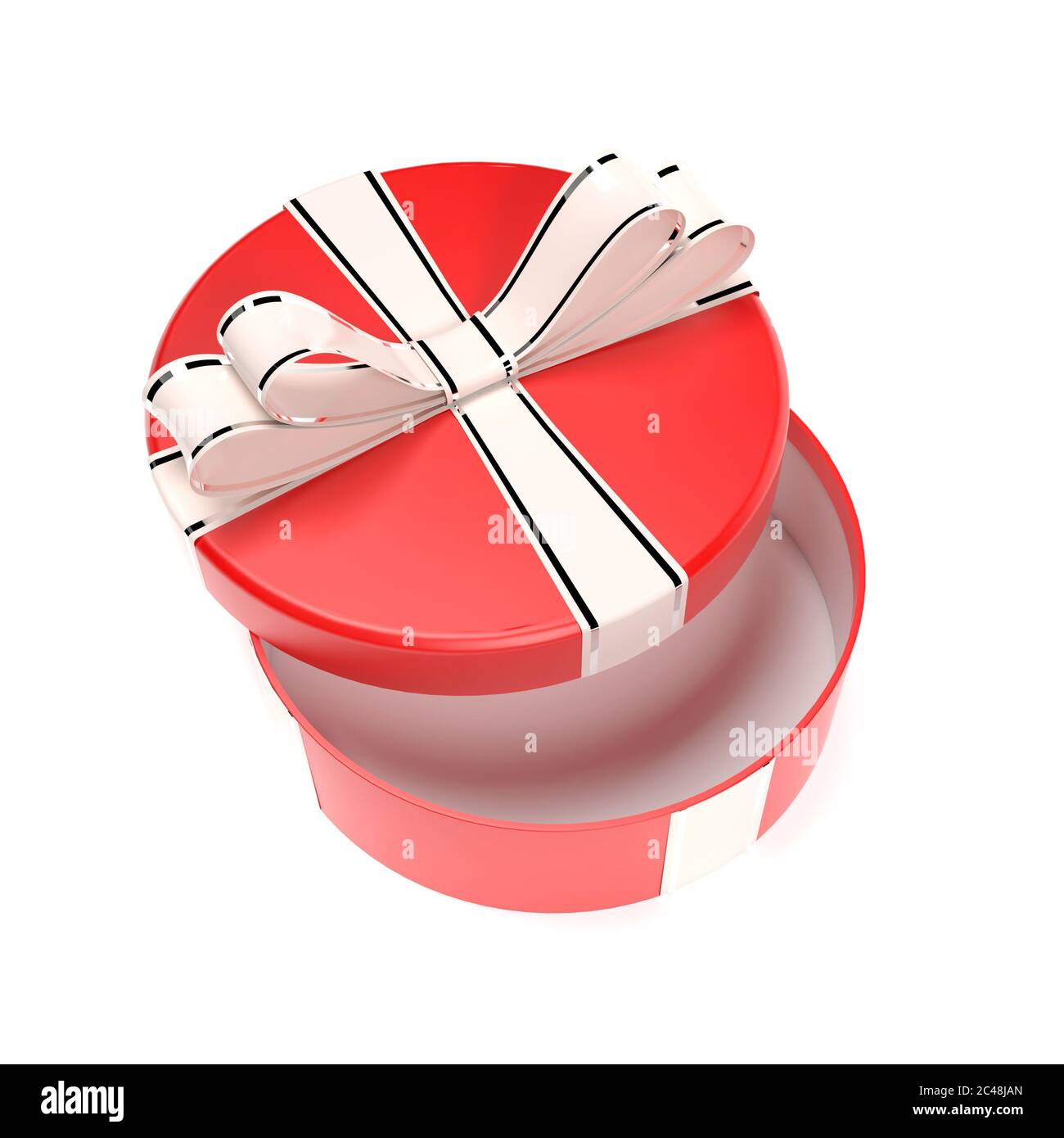 Round gift box Stock Photo - Alamy