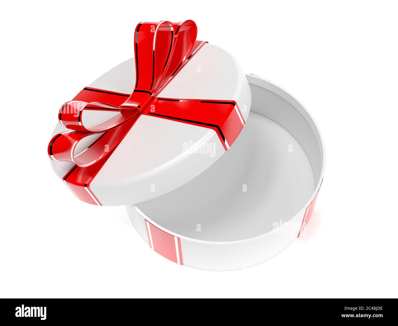 Round gift box Stock Photo - Alamy
