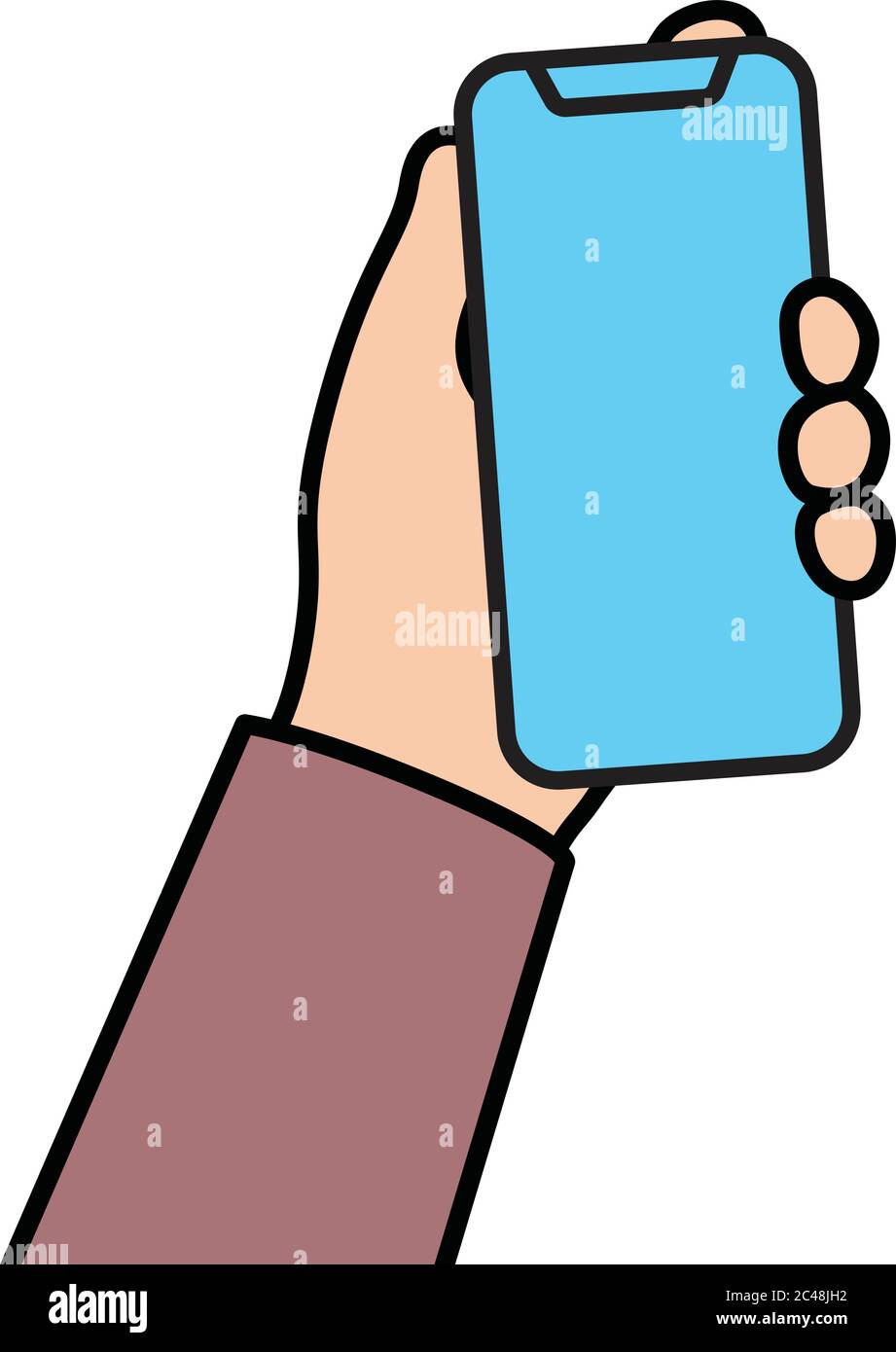 Phone screen hand Stock Vector Images - Alamy