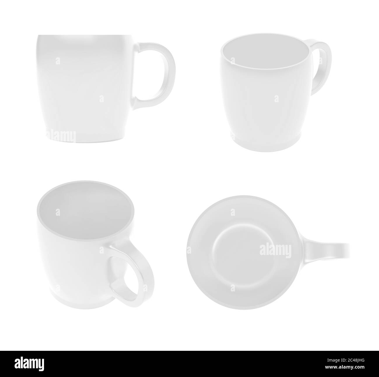 White cup. Set Stock Photo - Alamy