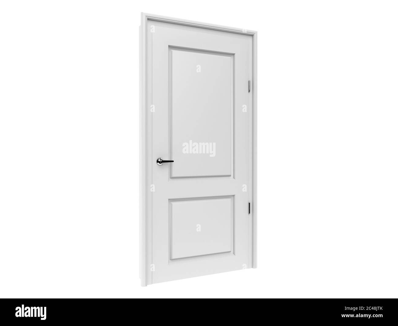 White door. 3d rendering illustration Stock Photo - Alamy