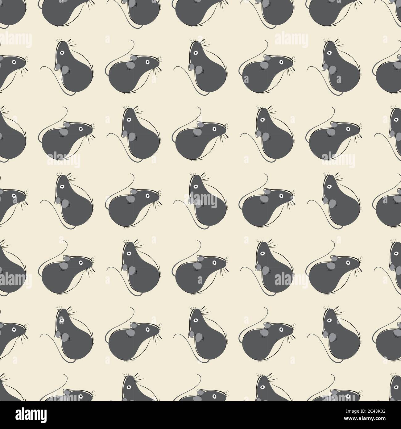 Seamless pattern with black mice Stock Vector Image & Art - Alamy