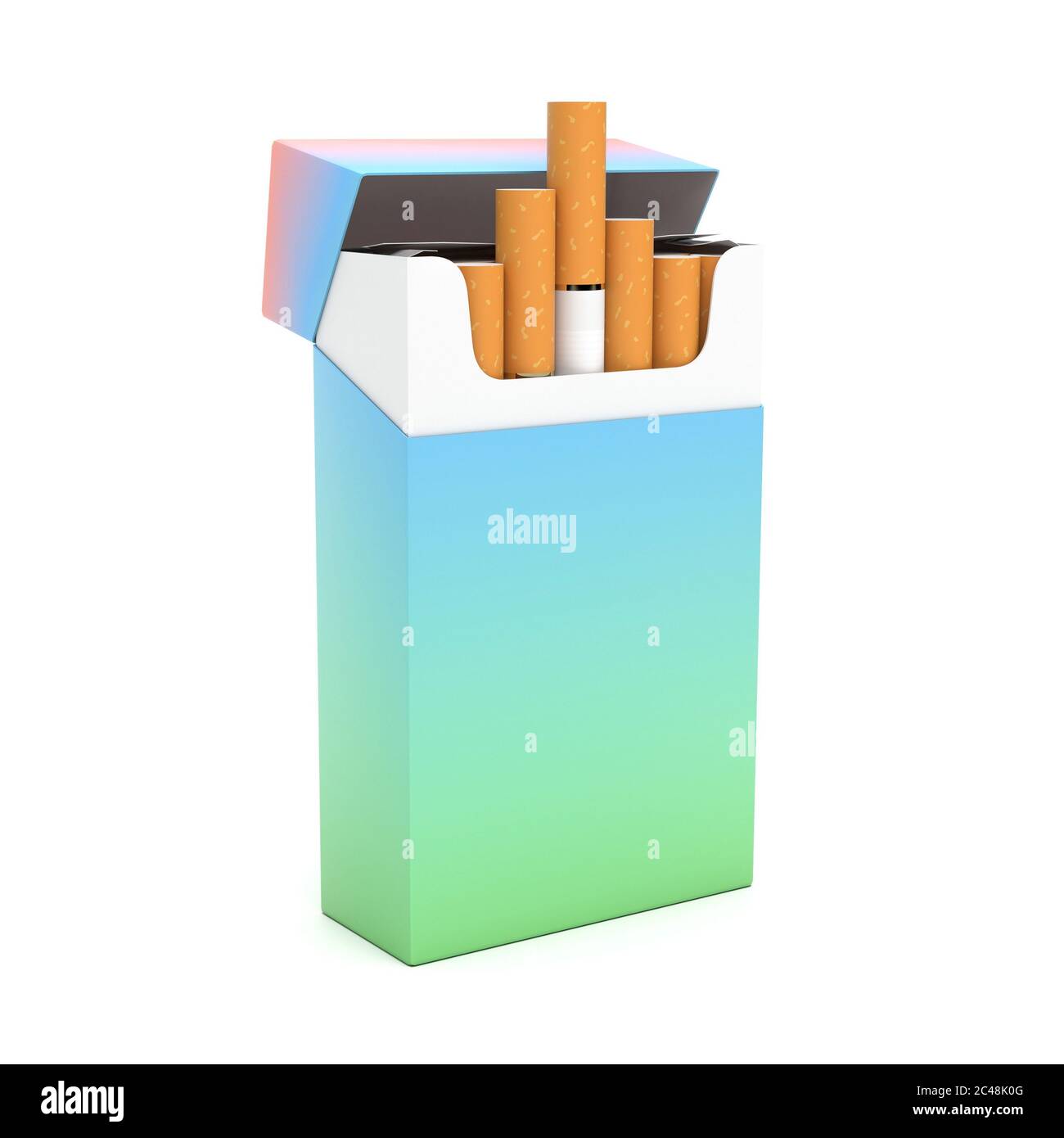 Blue open cigarettes pack box hi-res stock photography and images - Alamy