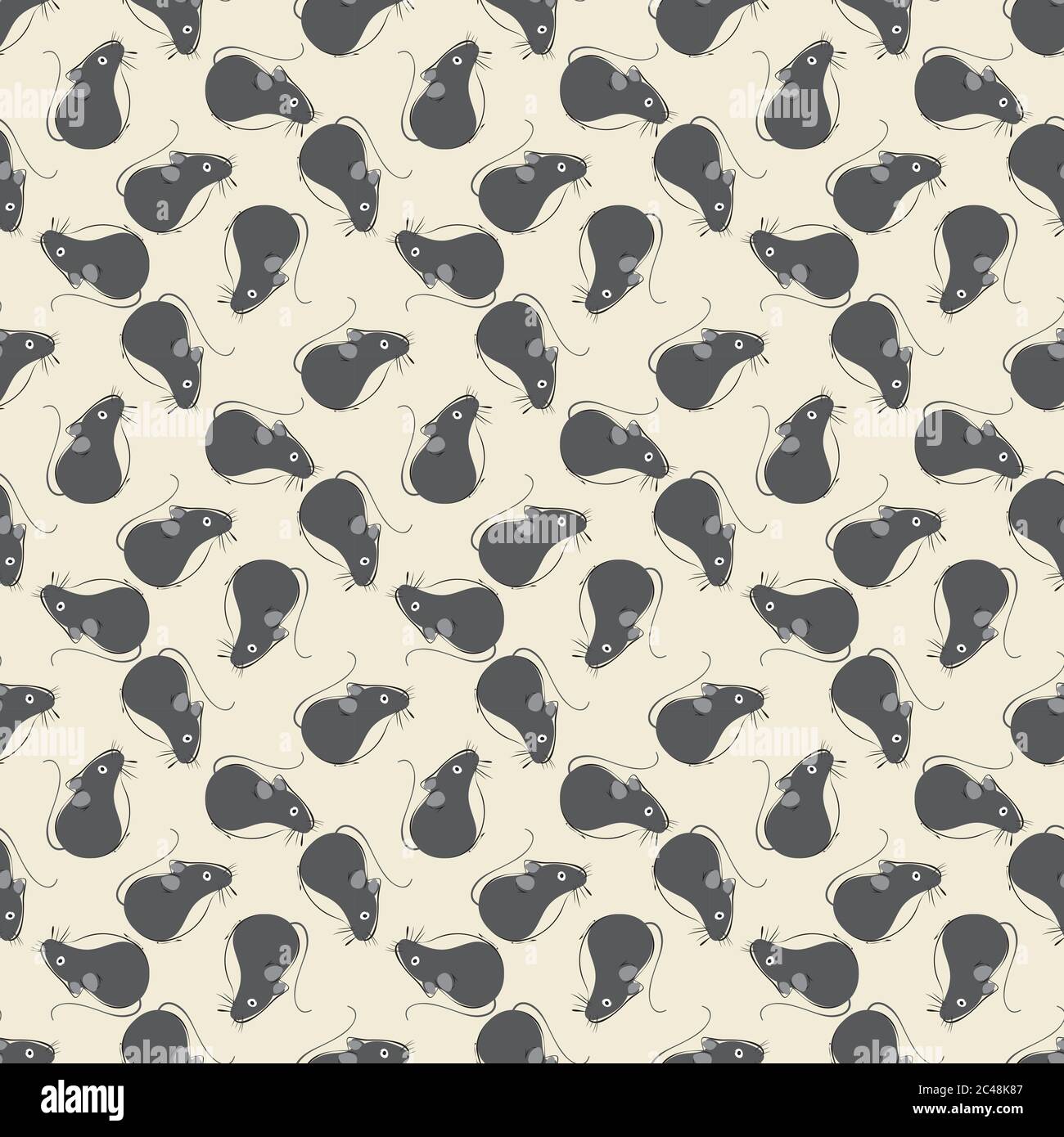 Seamless pattern with black mice Stock Vector Image & Art - Alamy