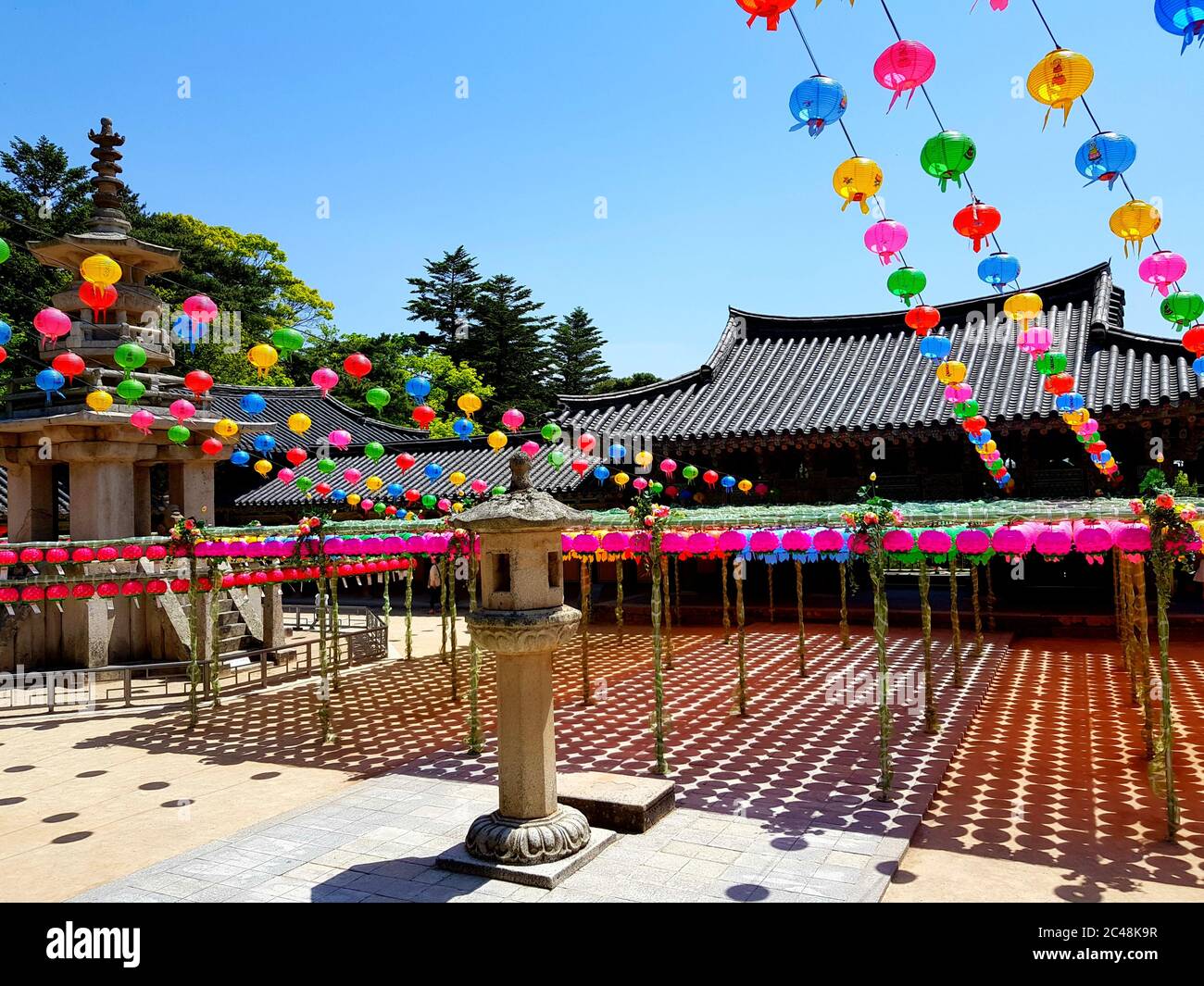 Landscape of traditional Korean temples Stock Photo - Alamy