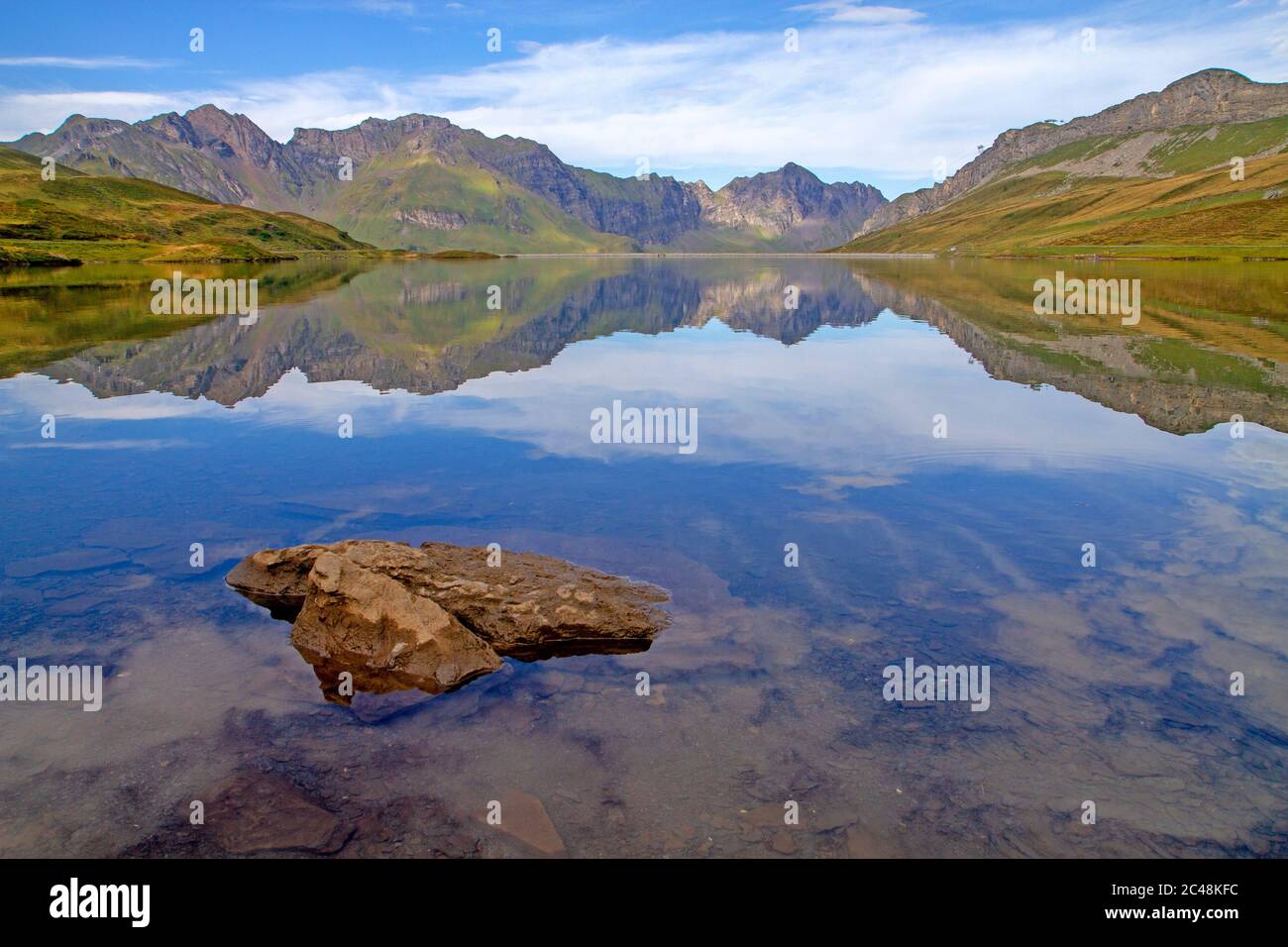 The Swiss Alpine lake of Tannensee Stock Photo - Alamy
