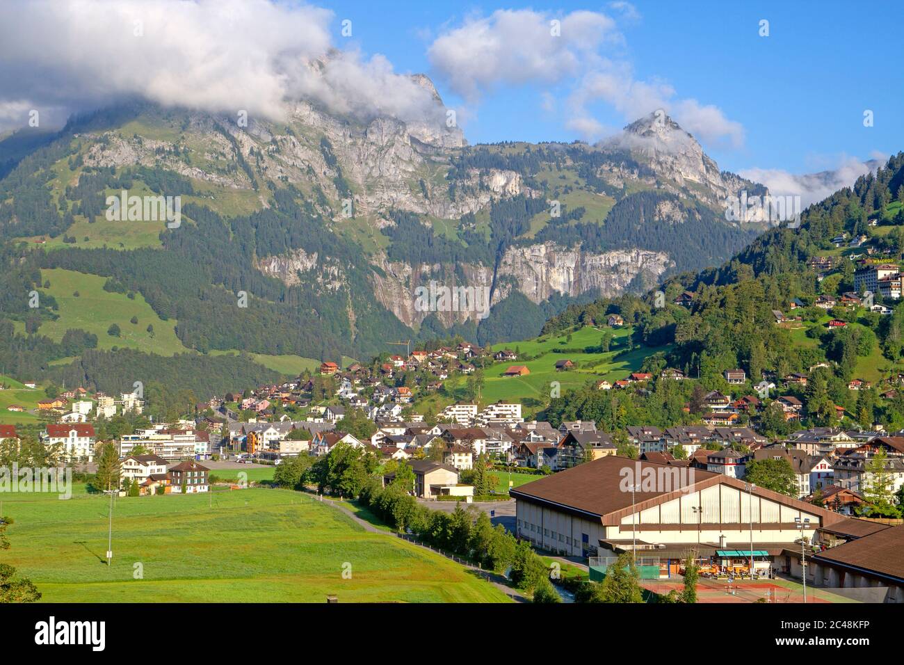 The Swiss town of Engelberg Stock Photo - Alamy