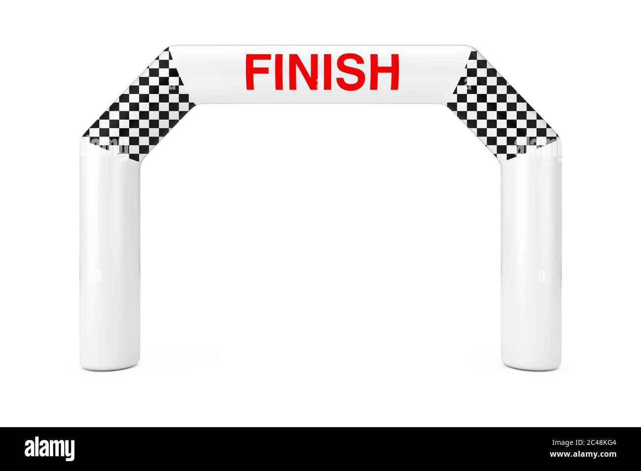 Inflatable Sport Finish Line Arch on a white background. 3d Rendering ...