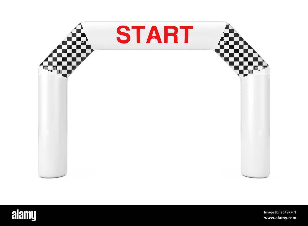 Inflatable Sport Start Line Arch on a white background. 3d Rendering ...