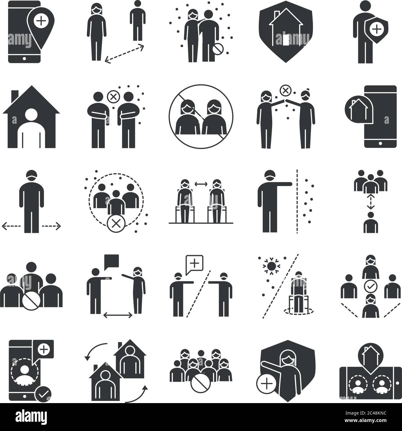 covid 19 coronavirus social distancing prevention, outbreak spreading ...