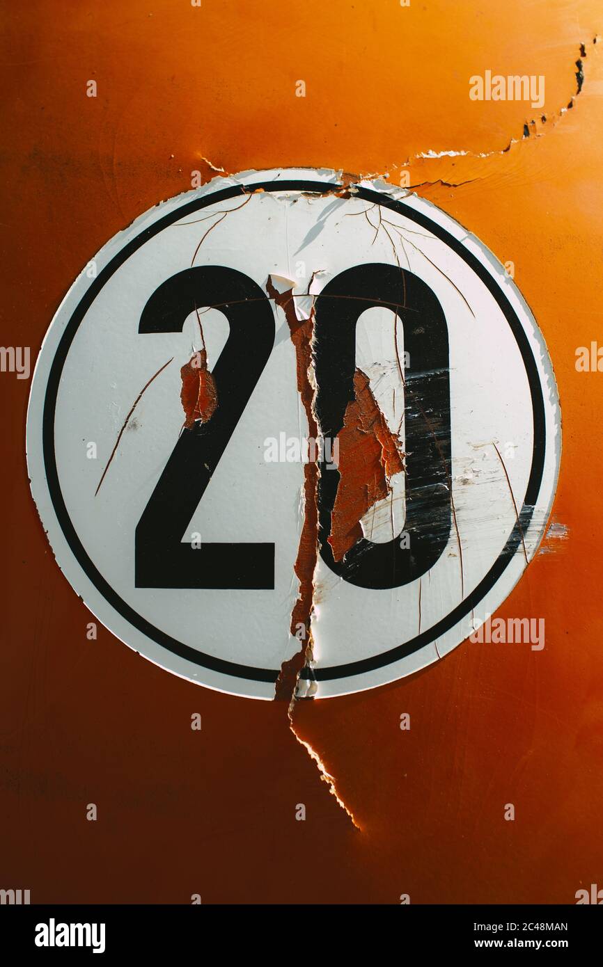 Number 20 grunge hi-res stock photography and images - Alamy