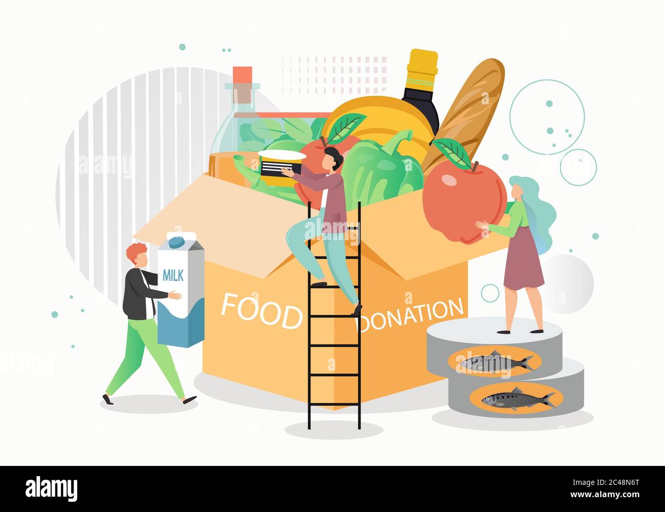 Food donate cartoon icon hi-res stock photography and images - Alamy