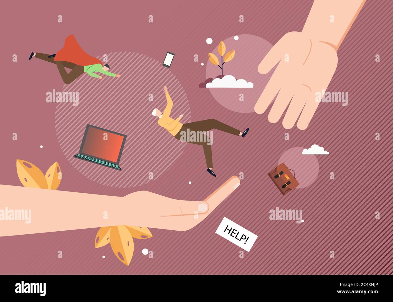 Help concept vector flat style design illustration Stock Vector Image ...