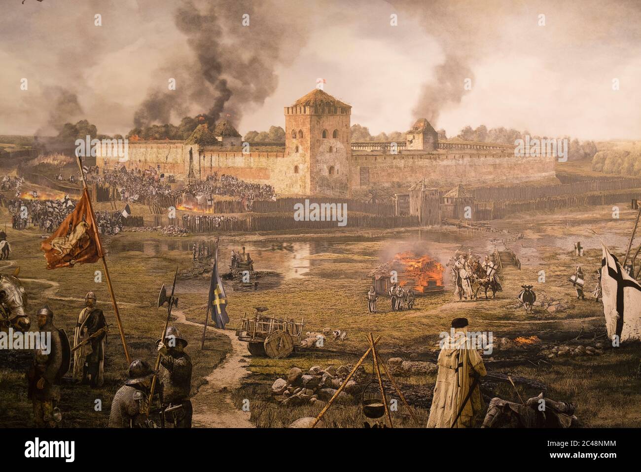 Medieval battle painting hi-res stock photography and images - Alamy