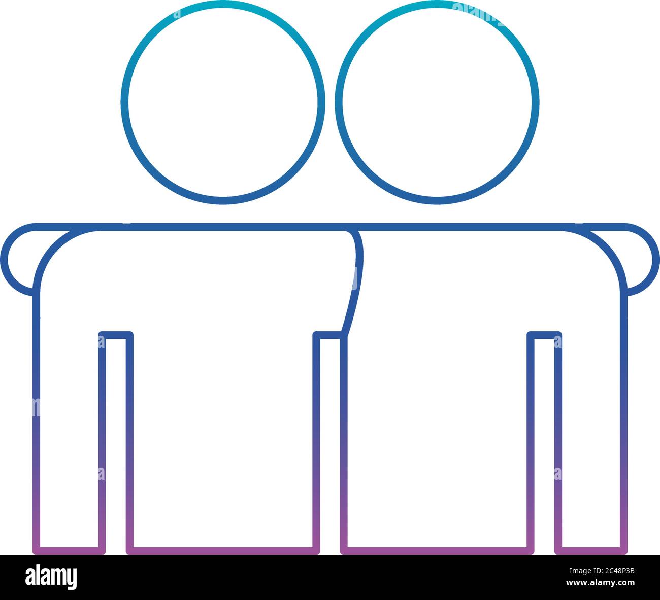 humans avatars hugging degraded line style icon design of love passion ...