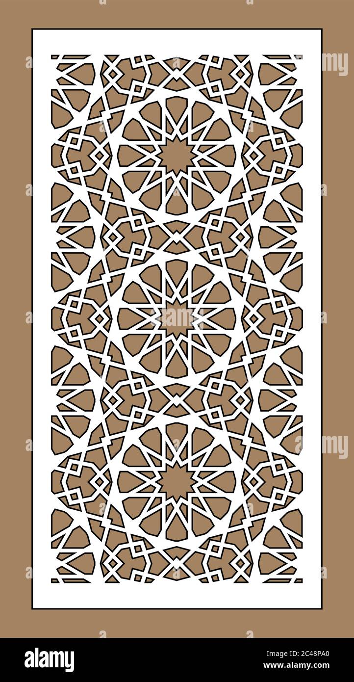 Laser cut decorative vector panel set. Jali design, cnc decor, interior ...