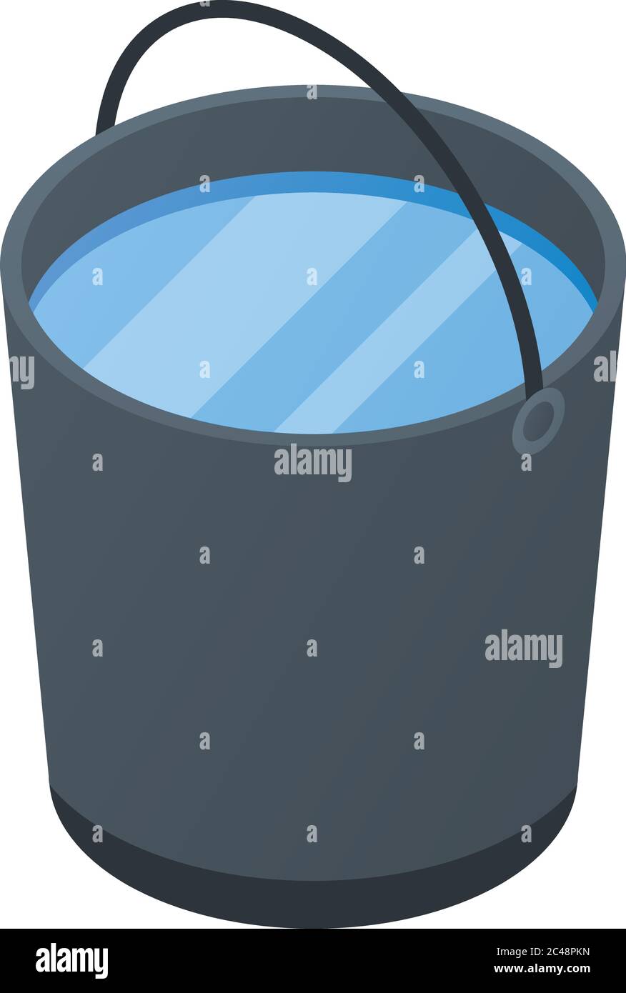 Full water bucket icon, isometric style Stock Vector Image & Art - Alamy