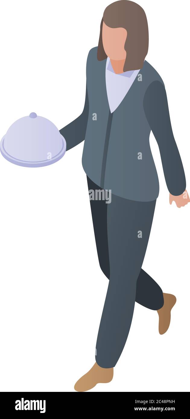 Woman butler icon, isometric style Stock Vector Image & Art - Alamy