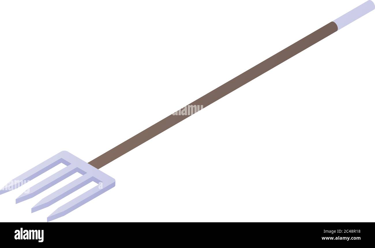 Farm tool fork icon, isometric style Stock Vector Image & Art - Alamy