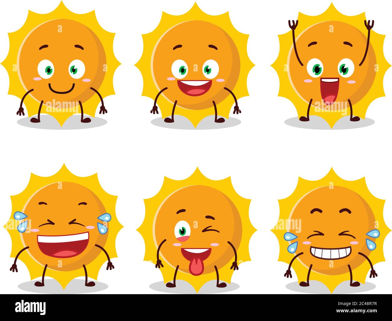 Cartoon character of sun with smile expression Stock Vector Image & Art ...