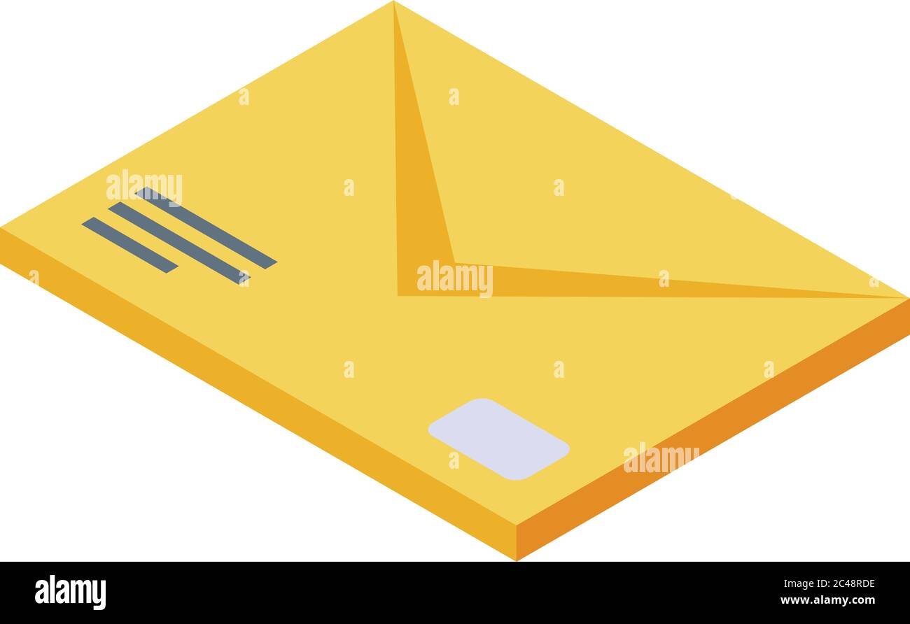Courier delivery mail icon, isometric style Stock Vector Image & Art ...
