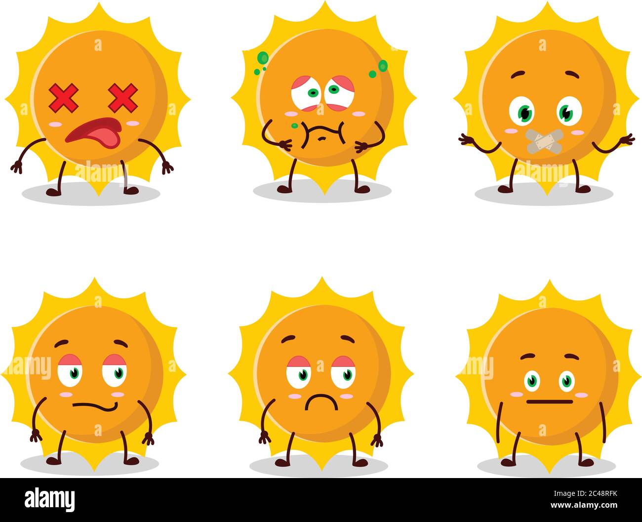 Sun cartoon in character with nope expression Stock Vector Image & Art ...