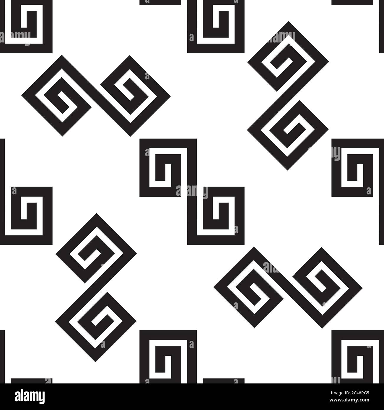 Seamless pattern with black geometric forms Stock Vector Image & Art ...