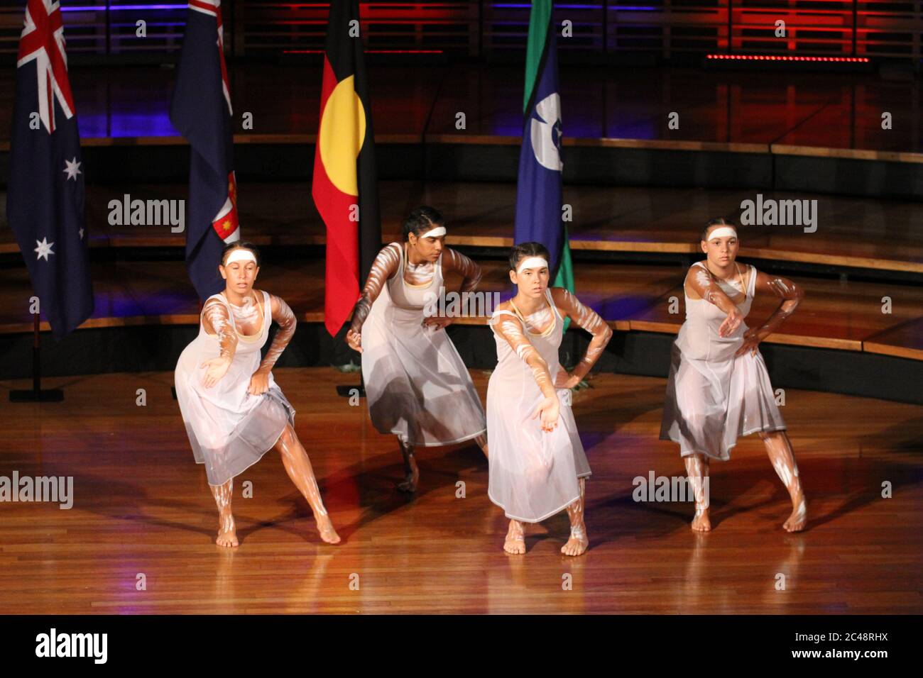 Welcome Aboriginal dance performance before the 2014 Australia Day ...